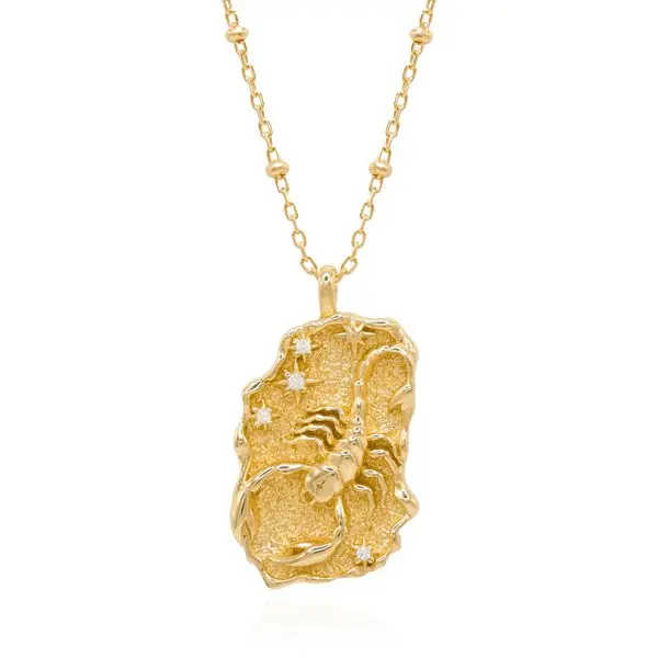 LUNA CHARLES Solara Zodiac Scorpio Necklace - Gold