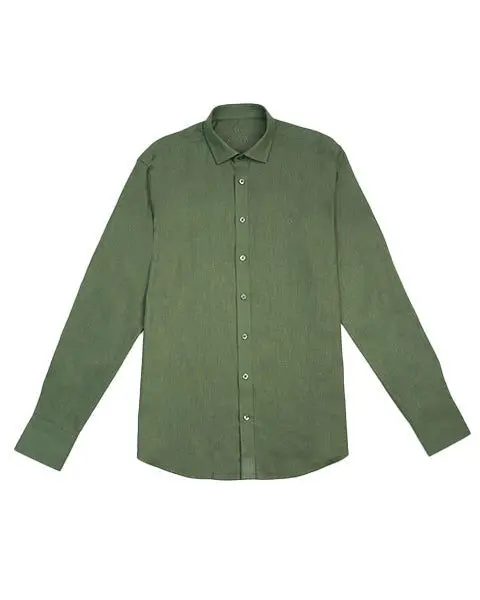 EIGHT X 100% Linen Button Long Sleeve Button Down Shirt