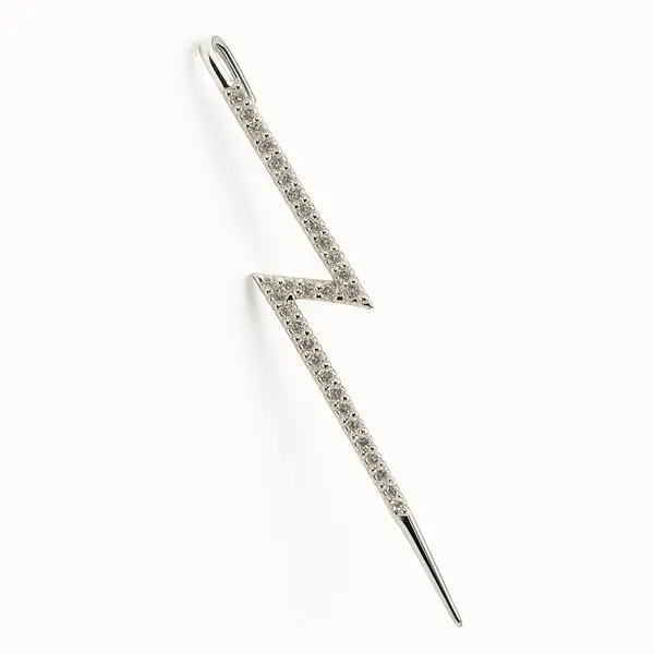 KAIZARIN Sterling Lightning Bolt Ear Cuff - Silver