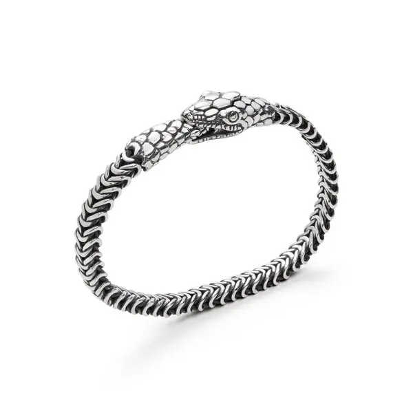 MARIRI Ouroboros Sterling Bracelet - Silver
