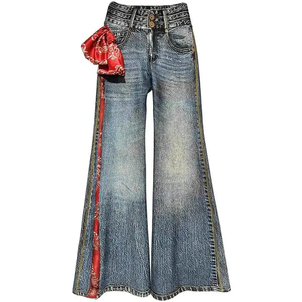IPNG DESIGN Bell Bottom Pants With Handkerchief