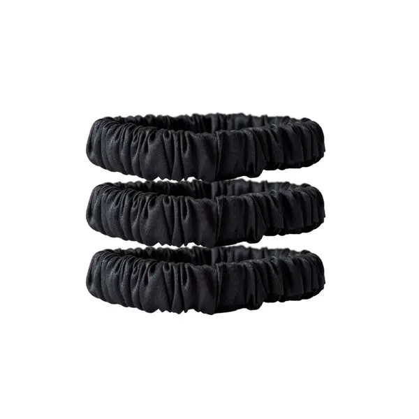 SYLKI Silk Hair Ties Three-pack - Grey