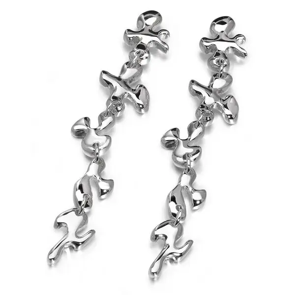 LUCY QUARTERMAINE Solid Sterling Splash Drop Earrings - Silver