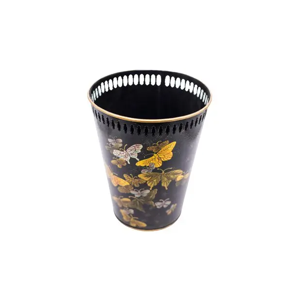 NILA PARMAR DESIGNS Butterfly Metal Bin - Black