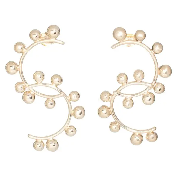 CASTLECLIFF Crest Sculptural Earrings - Gold