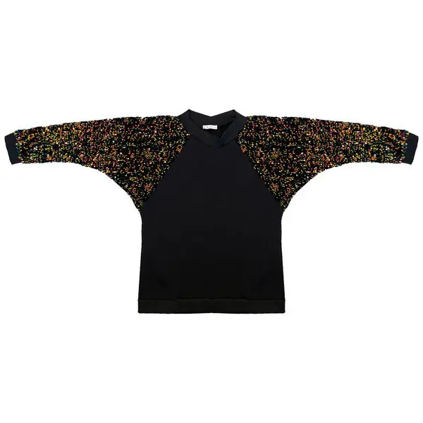 BY NOA RAWITZ Oversized Sequin Raglan Sleeve Sweatshirt