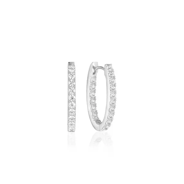 SIF JAKOBS JEWELLERY Ellisse Silver Piccolo Earrings - White