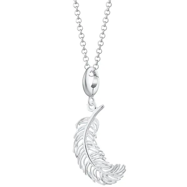 LILY CHARMED Sterling Feather Charm Necklace - Silver