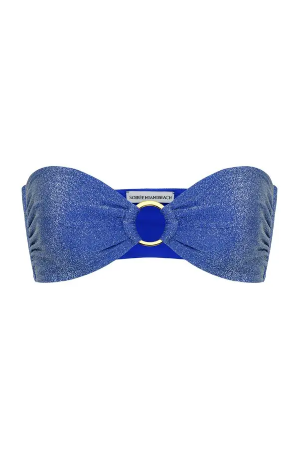 SOIRÉE MIAMI BEACH Amelia Bikini Top - Blue