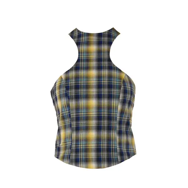 28NATELIER Plaid Halter Top