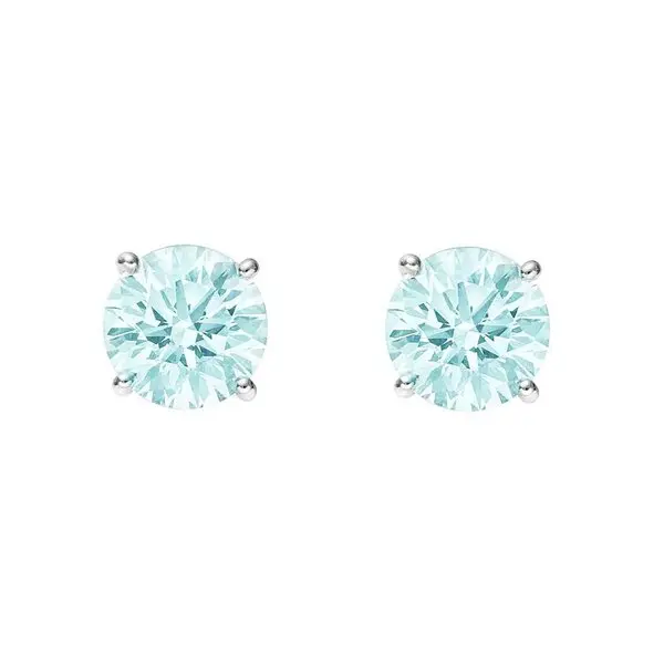 AUGUSTINE JEWELS Sky Blue Topaz Stud Earrings - Silver/blue
