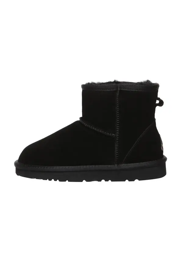 EVERAU AUSTRALIA Ostrich Leather Short Boots - Black