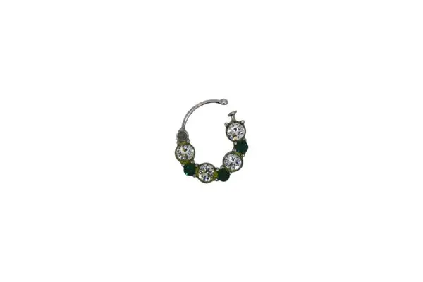 VICKISARGE Calanais Nose Ring - Green