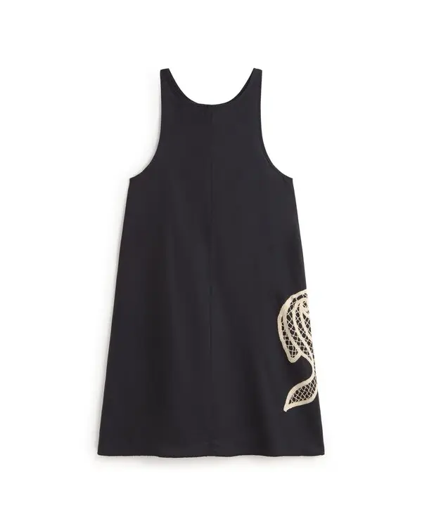 THINKING MU Aniela Embroidered Short Dress