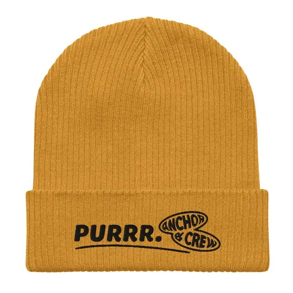 ANCHOR & CREW Organic Cotton Embroidered Beanie - Yellow