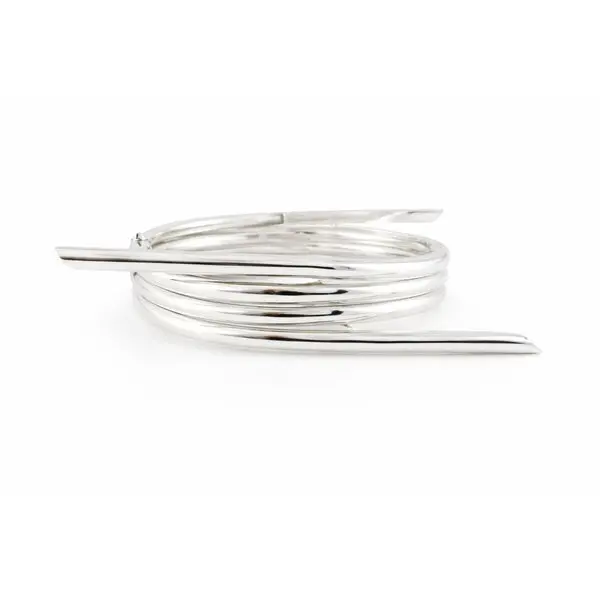 BORN IN EXILE Brass Barbwire Choker Necklace - Silver