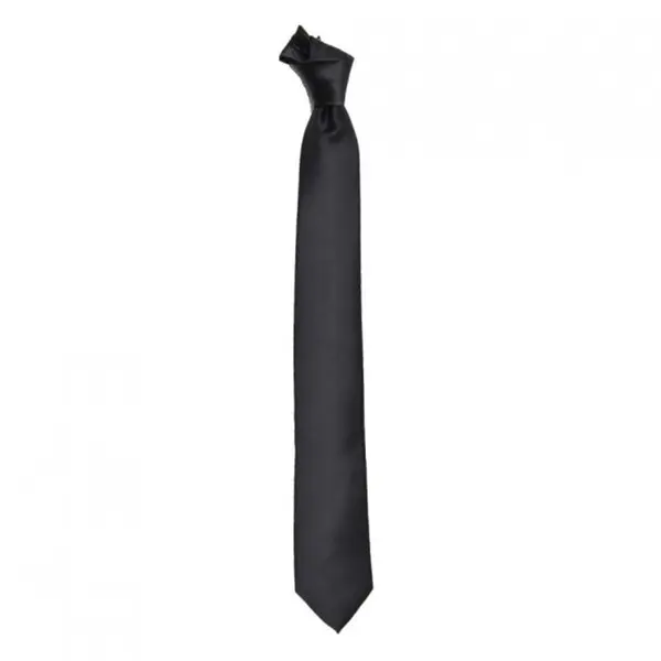 DAVID WEJ Plain Satin Neck Tie - Black