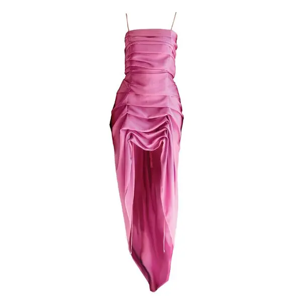 FORMULA S7 Silk Ruched Bungee Dress
