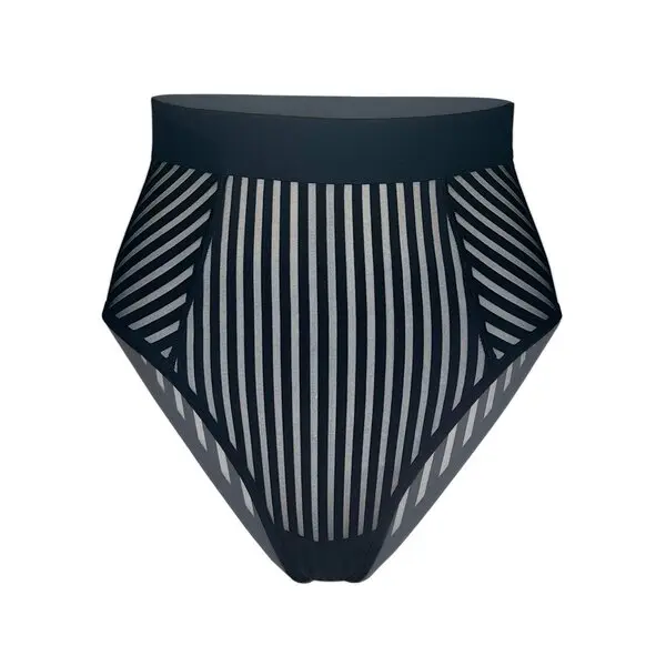 MONIQUE MORIN LINGERIE Vertigo Hi Waisted Brief - Black