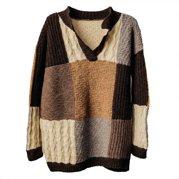 CHARKHA & LOOM Bulbul Patchwork Pullover