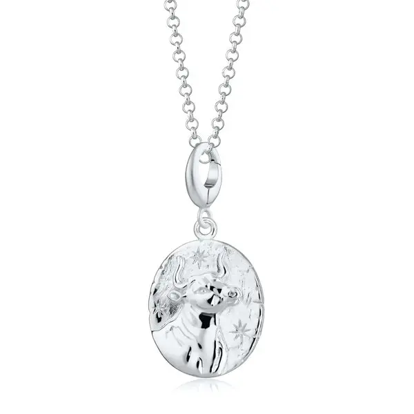 LILY CHARMED Sterling Taurus Zodiac Charm Necklace - Silver