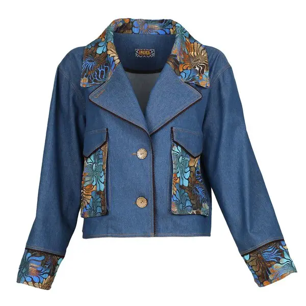 LALIPOP DESIGN Cropped Denim Jacket