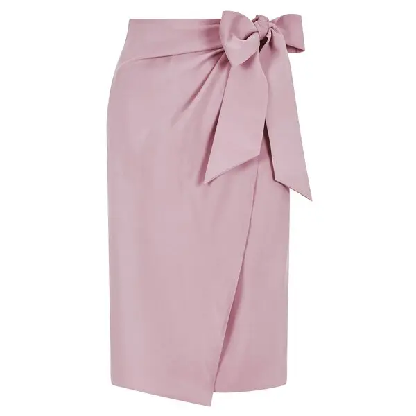 FEMPONIQ High-rise Wrap Midi Skirt - Pink
