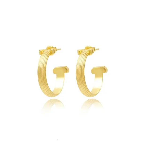 ECE LONDON Ionic Hoop Earrings - Gold