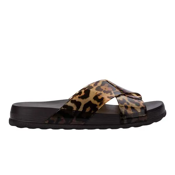 Melissa Cozy Cross Slides - Brown