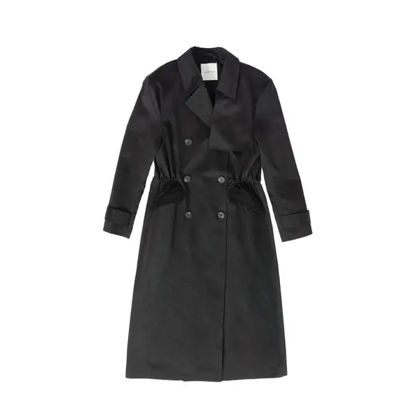 LAELEN Pure Cotton Double-breasted Trench Coat