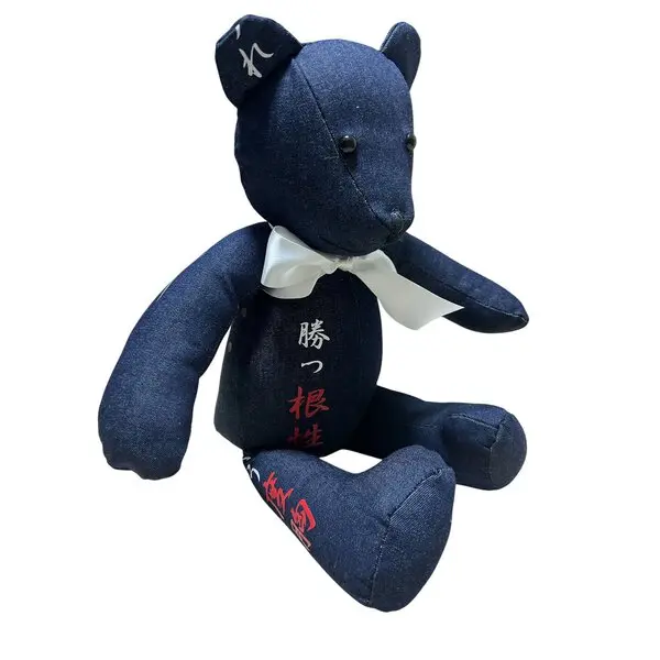 TOKKOU X Grin & Bear Recycled Denim Teddy Bear - Blue