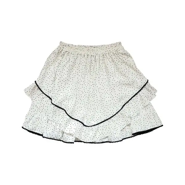 2KSTYLE Agua Polka Dot Ruffled Mini Skirt