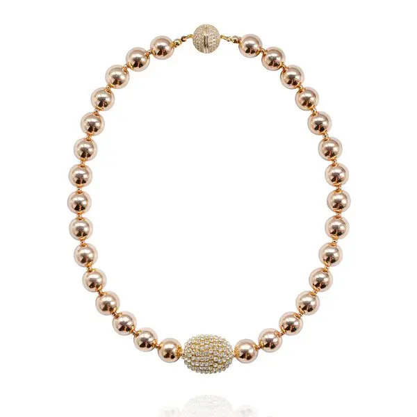 SAULE LABEL Cassia Bold Beaded Necklace - Gold