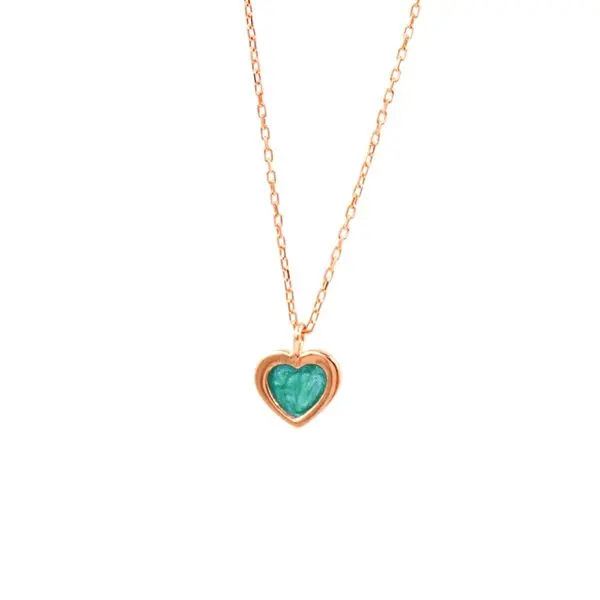1610ISTANBUL Heart Pendant Necklace - Gold
