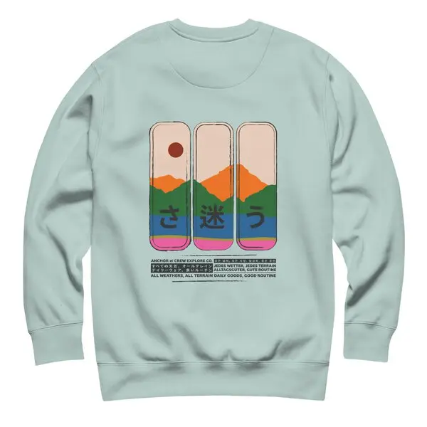 ANCHOR & CREW Ice Nomad Passenger Organic Cotton Sweatshirt - Blue