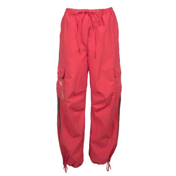 LALIPOP DESIGN Relaxed Fit Cargo Pants - Red