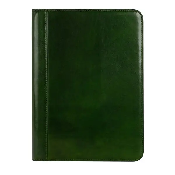 TIME RESISTANCE Leather Documents Folder Organizer Candide - Green
