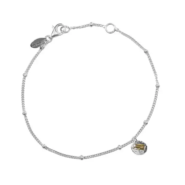 MURU August Birthstone Charm Bracelet - Silver
