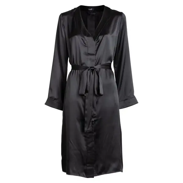 JE MÉRITE (I DESERVE) Silk Night Dress - Black