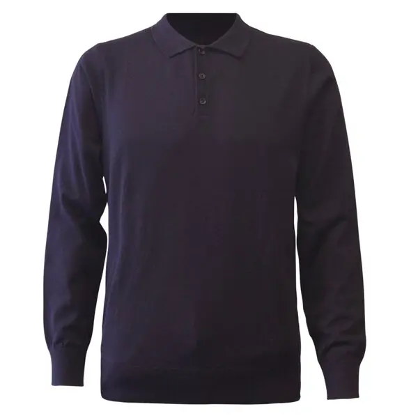 VUSTRA Premium Sweater Knit Long Sleeve Polo