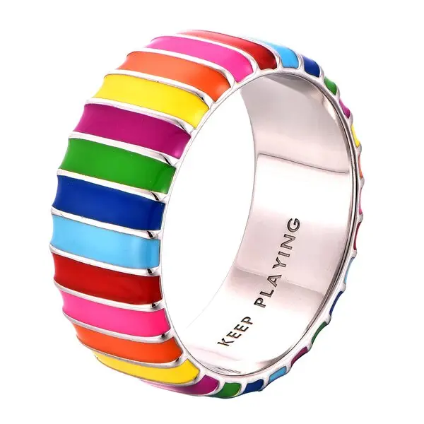 PINNOLE Multicolour Thick Ring - Gray