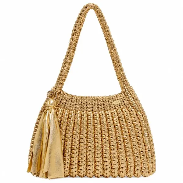 GUNES SWIM Halo Crocheted Handbag - Gold
