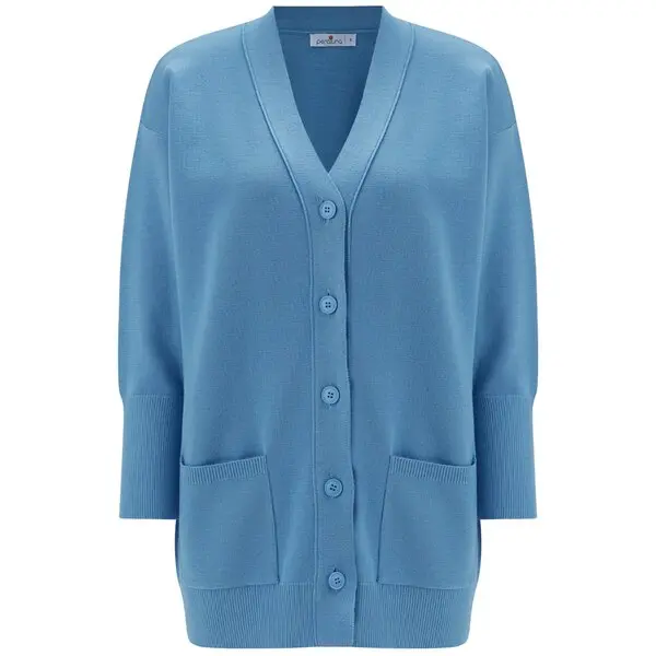 PERALUNA Nicola V-neck Long Knit Cardigan