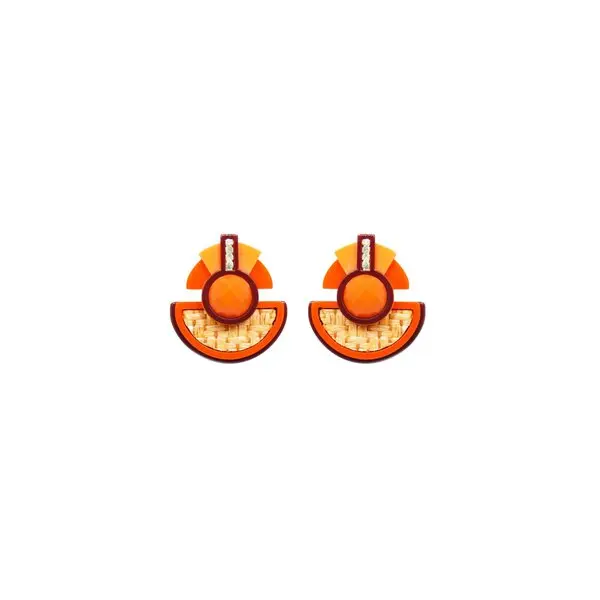 GISSA BICALHO Jaci Dangle Earrings - Orange