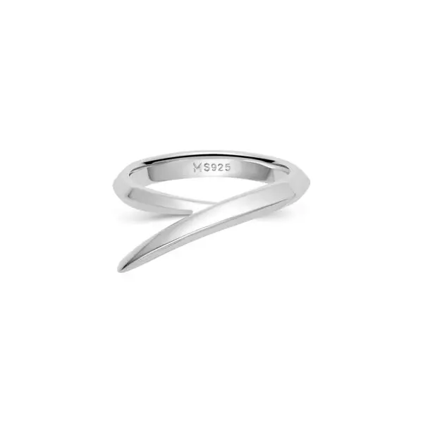 MEULIEN Pointed Curve Ring - Silver