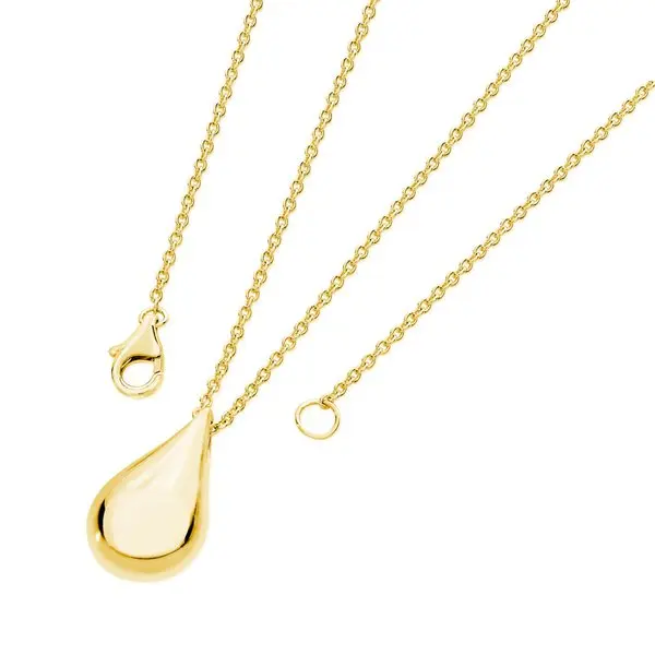 LUCY QUARTERMAINE Large Tear Drop Vermeil Pendant - Gold