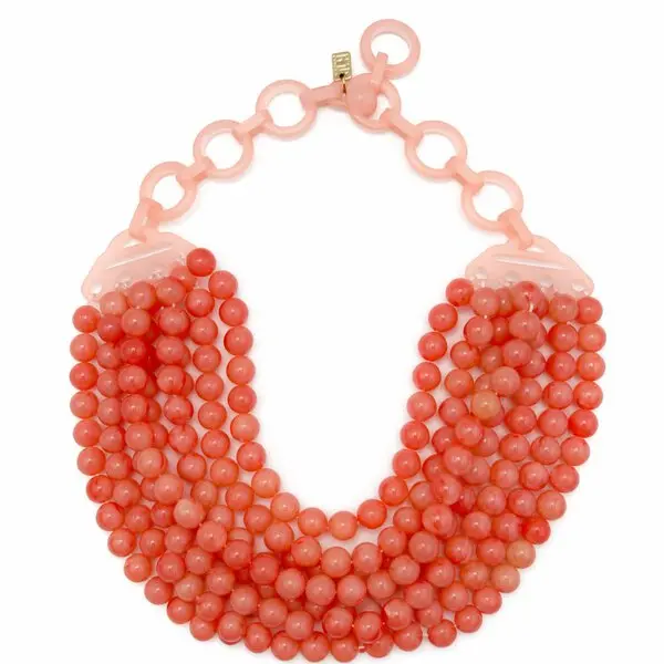 MICHAEL NASH JEWELRY Juliette Multi Strand Adjustable Necklace - Orange