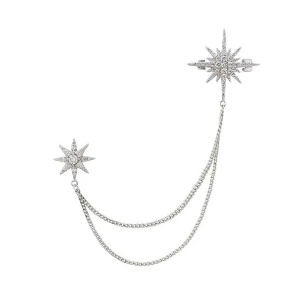 LATELITA Andromeda Starburst Brooch - Silver/white