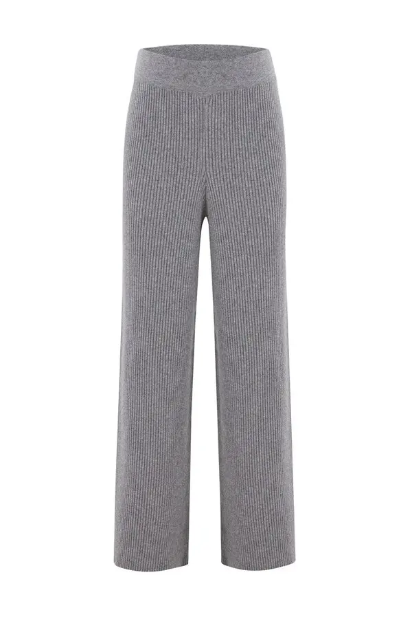 PERALUNA Cashmere Blend Straight-cut Knit Trousers
