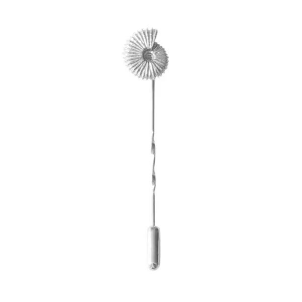 LEE RENEE Ammonite Tie Pin –twist Tie Pin - Silver